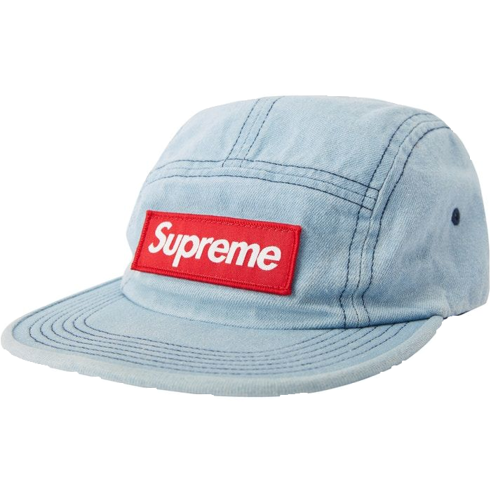 Supreme Washed Chino Twill Camp Cap - Denim – Grails SF